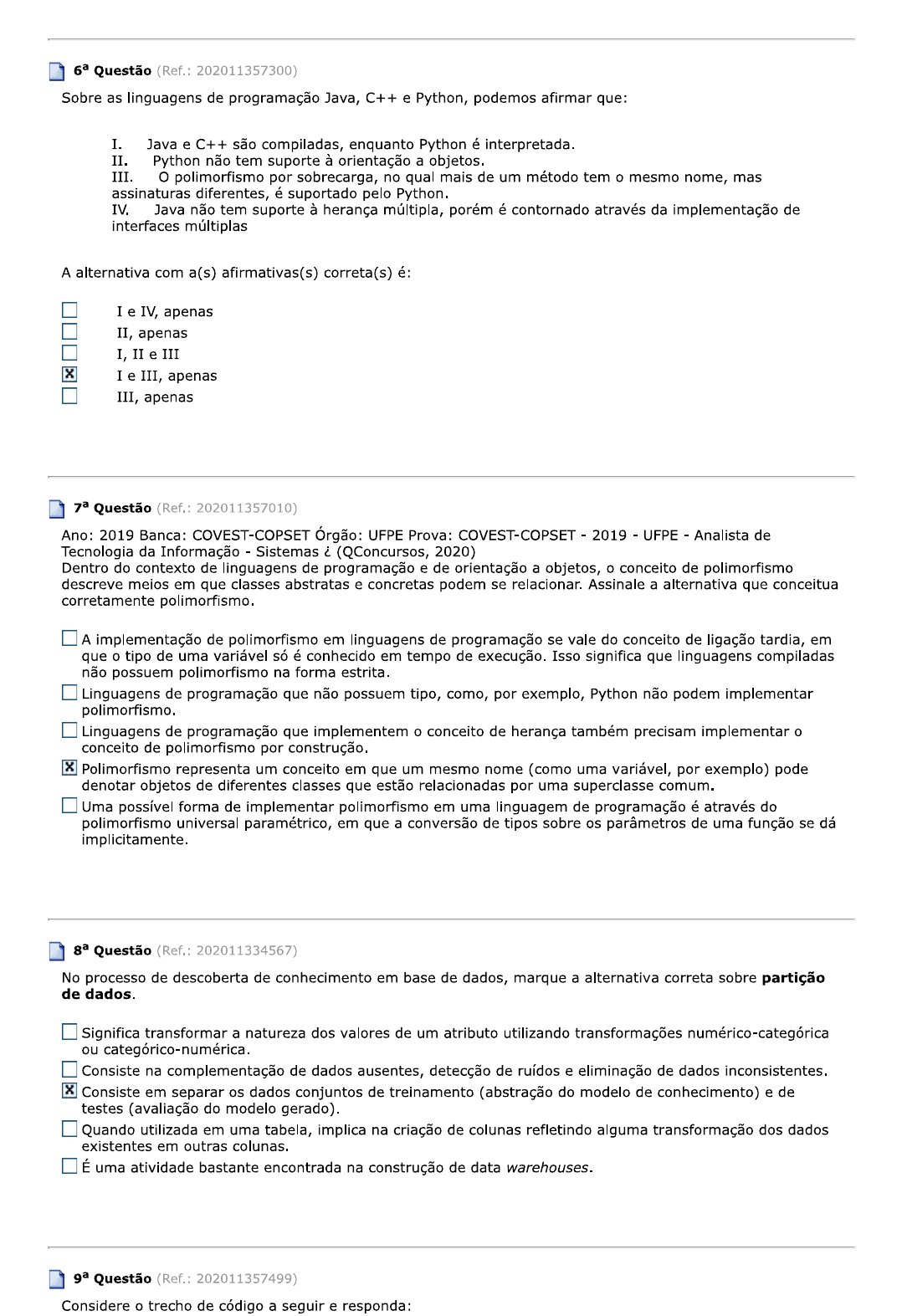 Prova Python Programação Python