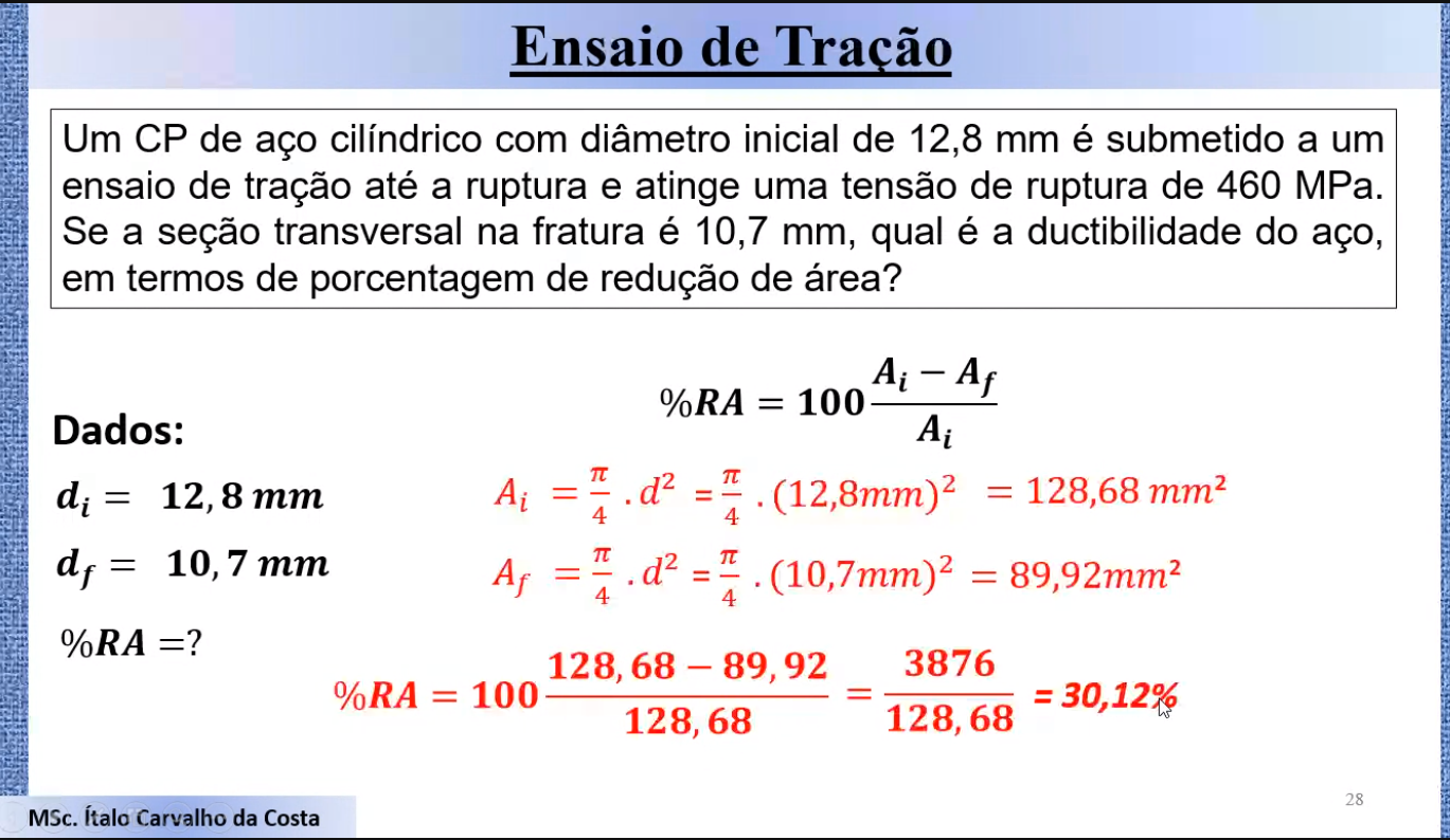Limite De Resistencia A Tração - BRAINCP