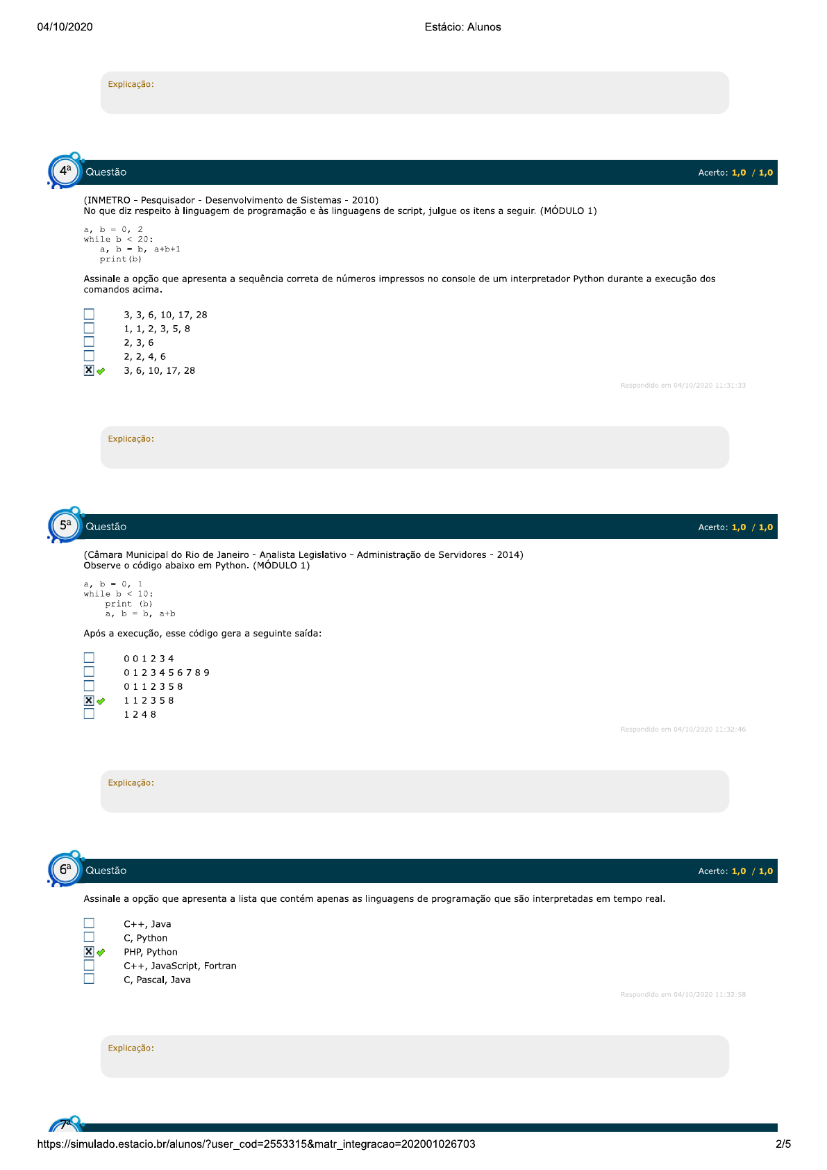 simulado1 Paradigmas de Linguagem de Programação em Python ... simulado1 Paradigmas de Linguagem de Programação em Python ...