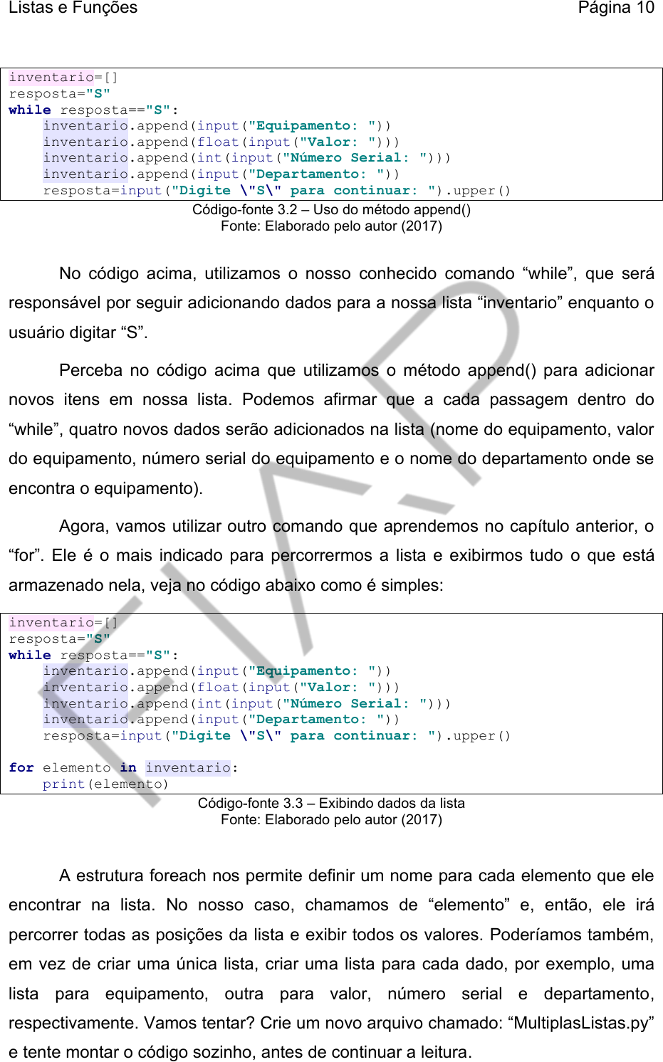 Capitulo 3 - Manipulação de Listas, Funções e Módulos RevFinal 20200916 ...