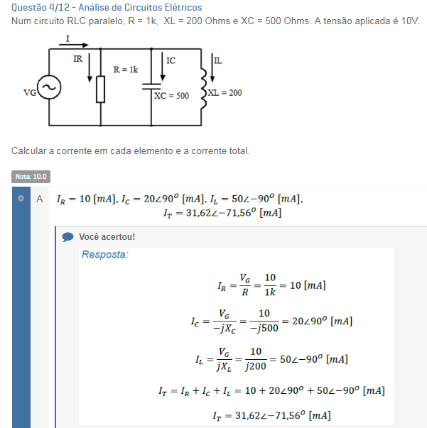 Prova Objetiva Analise De Circuito Eletrico 4 Analise De Engenharia