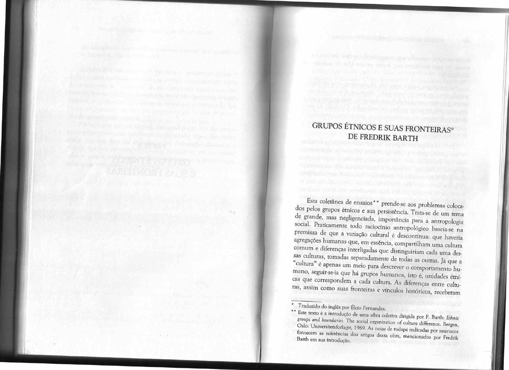 Teorias da etnicidade - Antropologia I