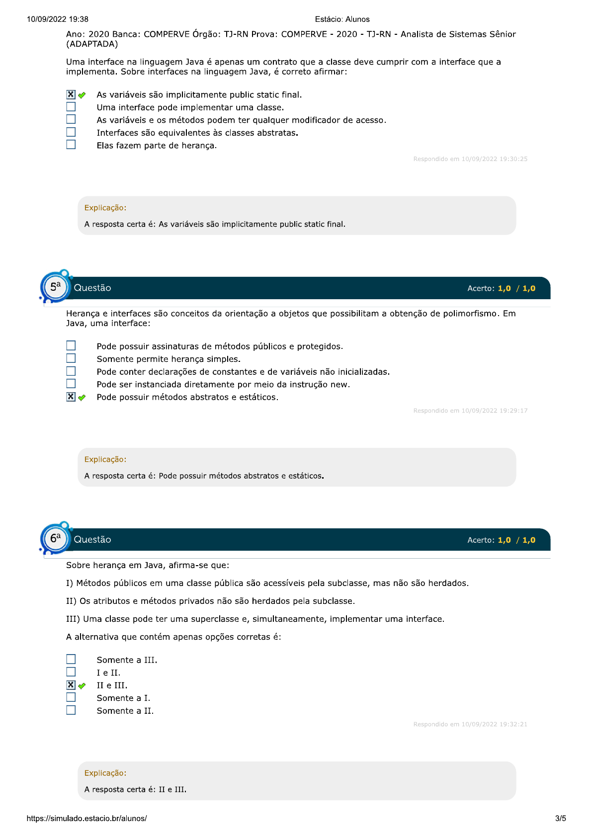 Simulado 1 ProgramaÇÃo Orientada A Objetos Em Java Programação